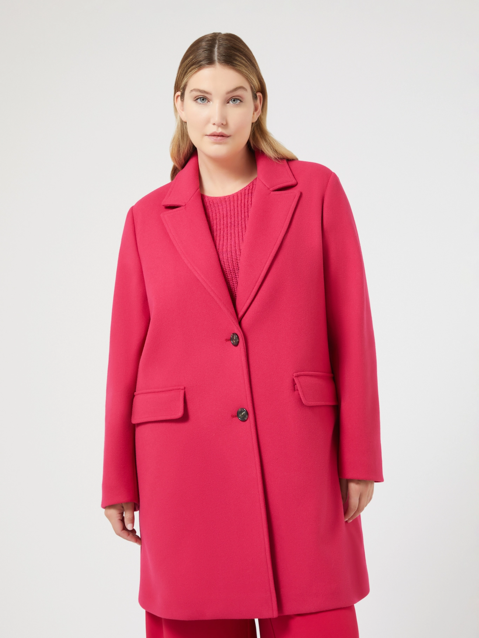 MARINA RINALDI | ONLINE & in Berlin | Moderner Mantel "Vicini" | Pink ...